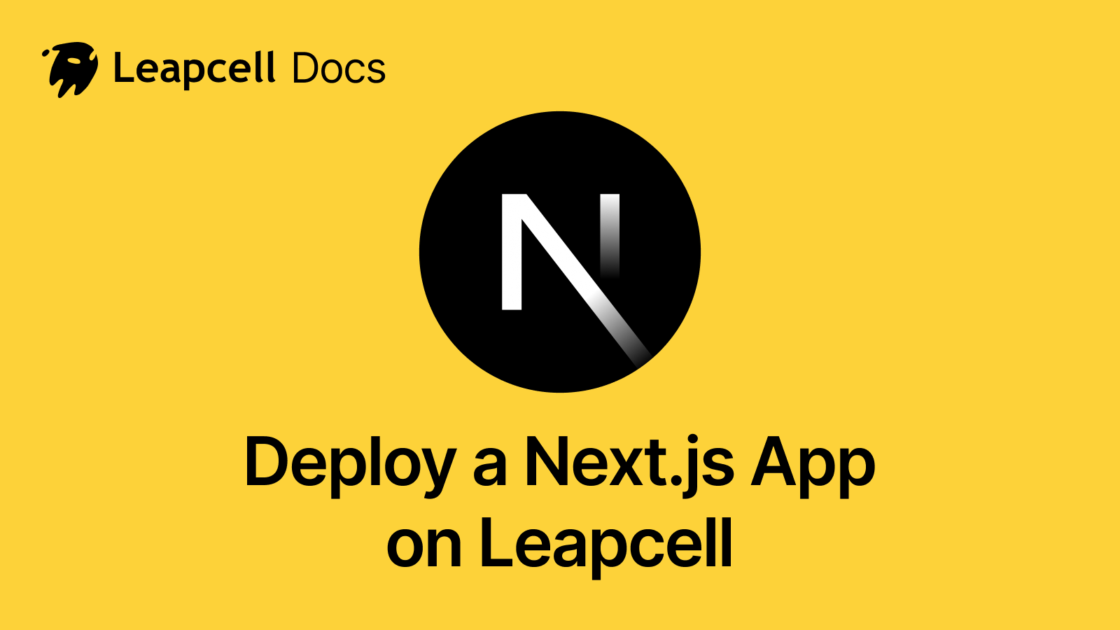Deploy a Next.js App on Leapcell | Leapcell Docs